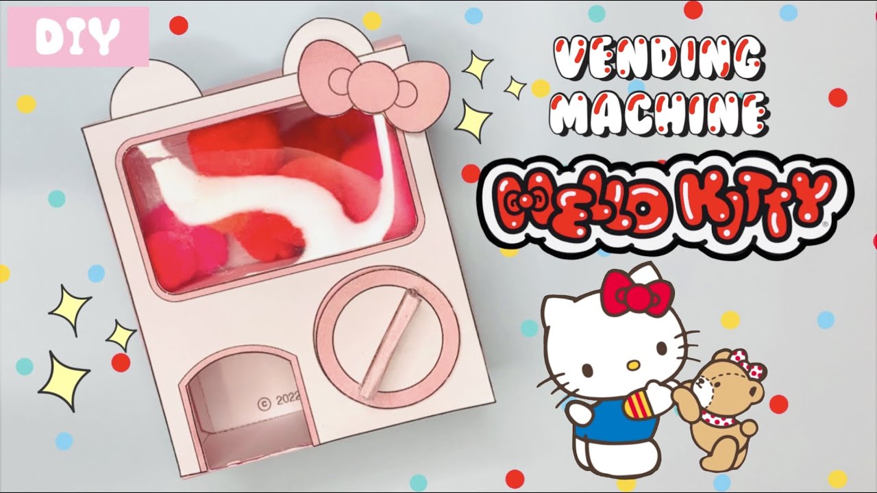 DIY Hello Kitty Vending Machine / Free Printable - YouTube