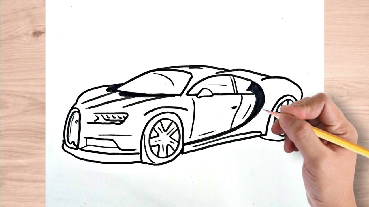 HOW TO DRAW A BUGATTI CAR - YouTube