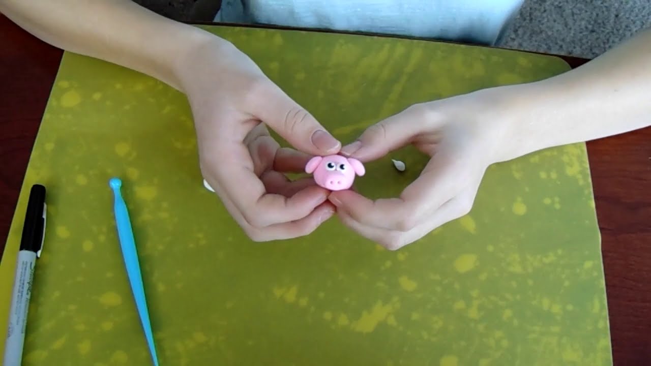 Air Dry Mini Clay Pig Tutorial - YouTube