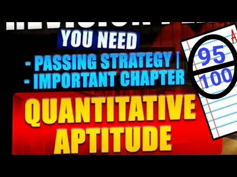 HOW TO SCORE 80+ MARKS IN QUANTITY APTITUDE || STUDY PLAANER FOR ...