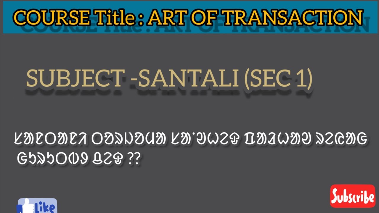 Art of translation Santali paper ...
