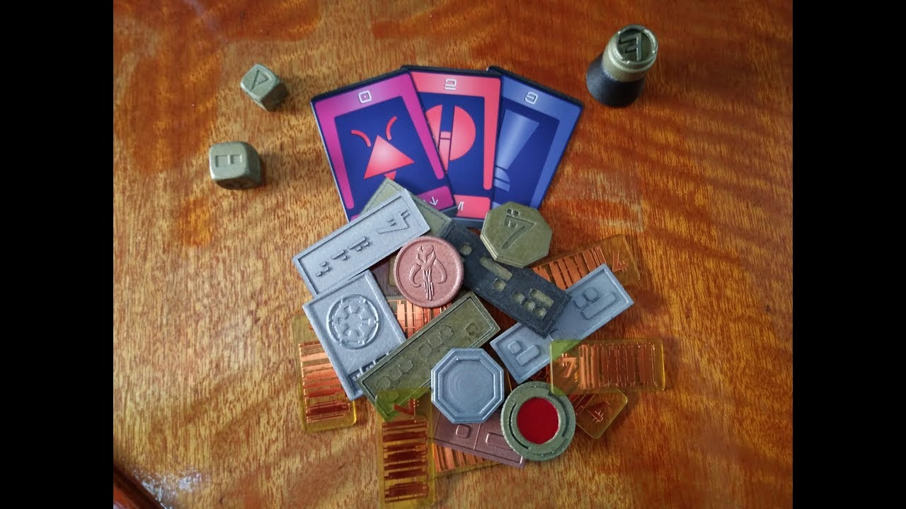 Imperial Mandalorian republic sabacc coins credits chips - YouTube
