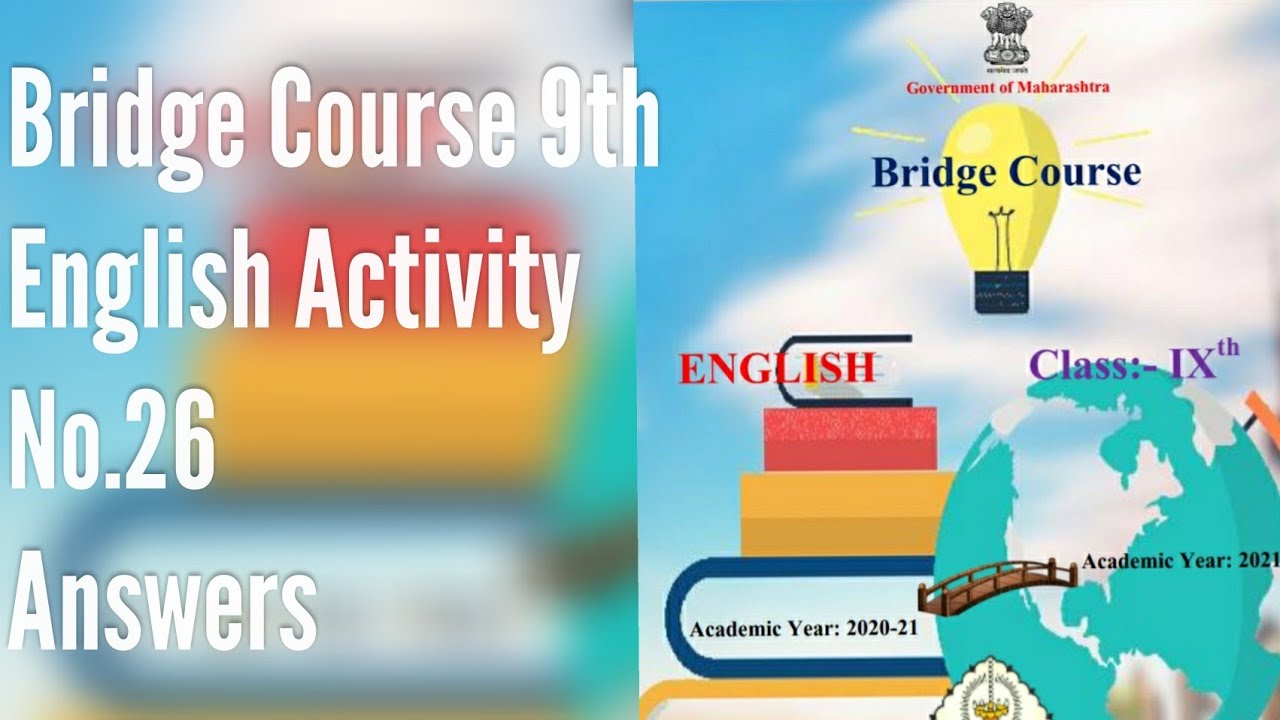 Bridge Course 9th English | Activity No.26 Answers | Day 26 | Bridge ...