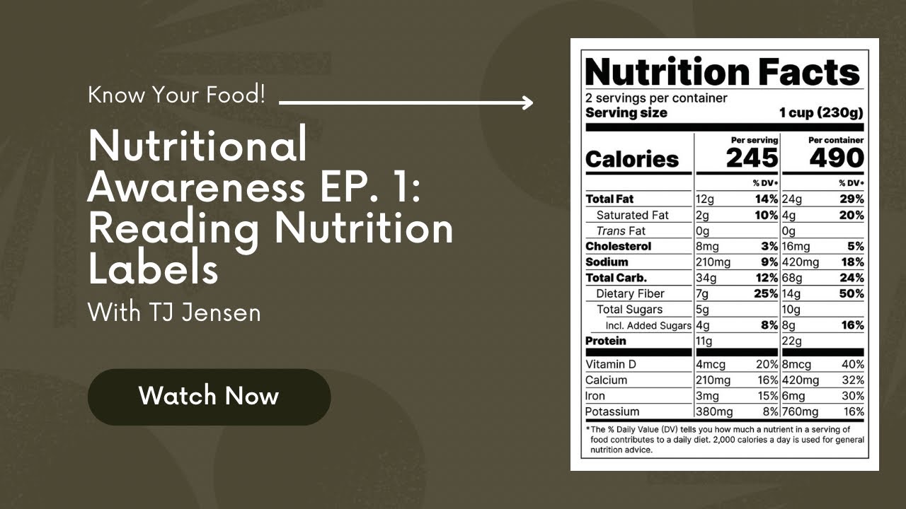 How To Read Nutrition Labels // Nutritional Awareness EP. 1 - YouTube