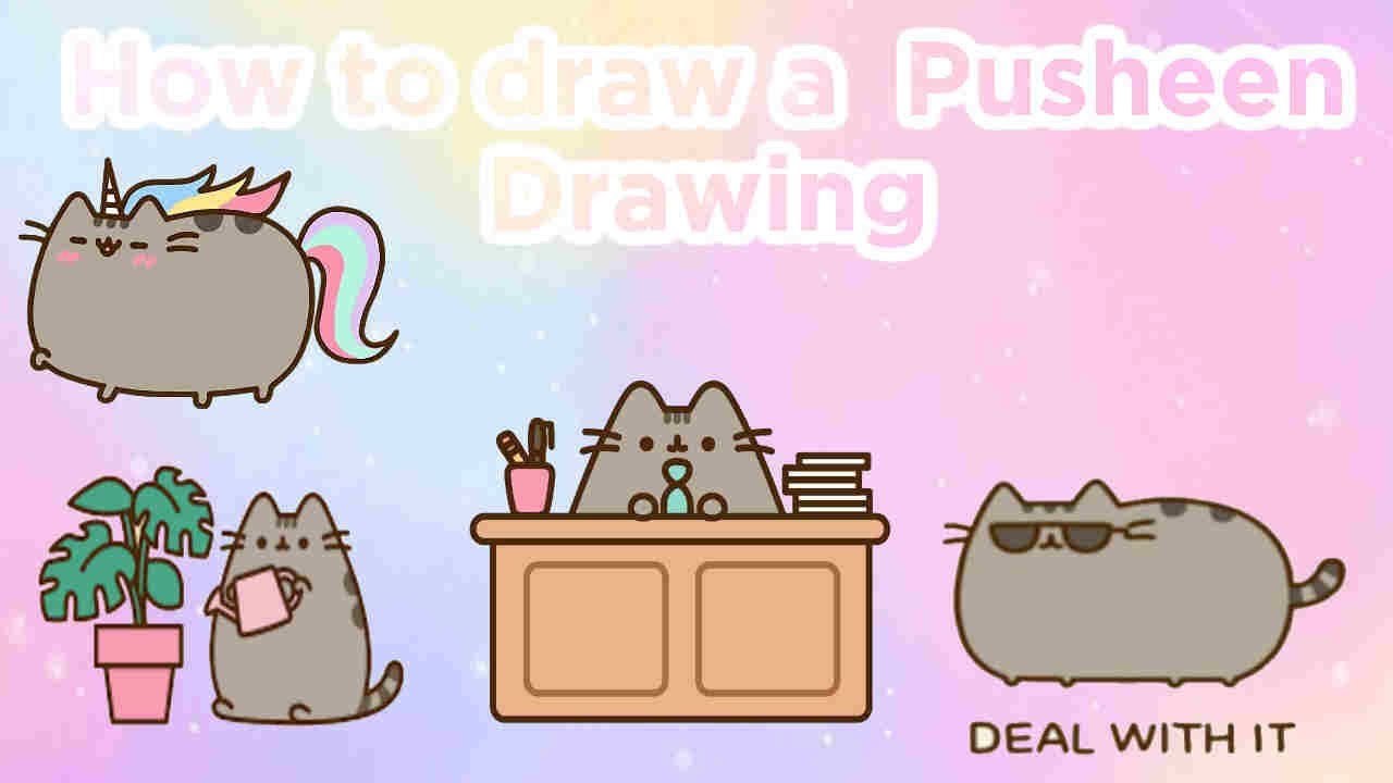 Tutorial #6: How to draws a Pusheen drawing - YouTube