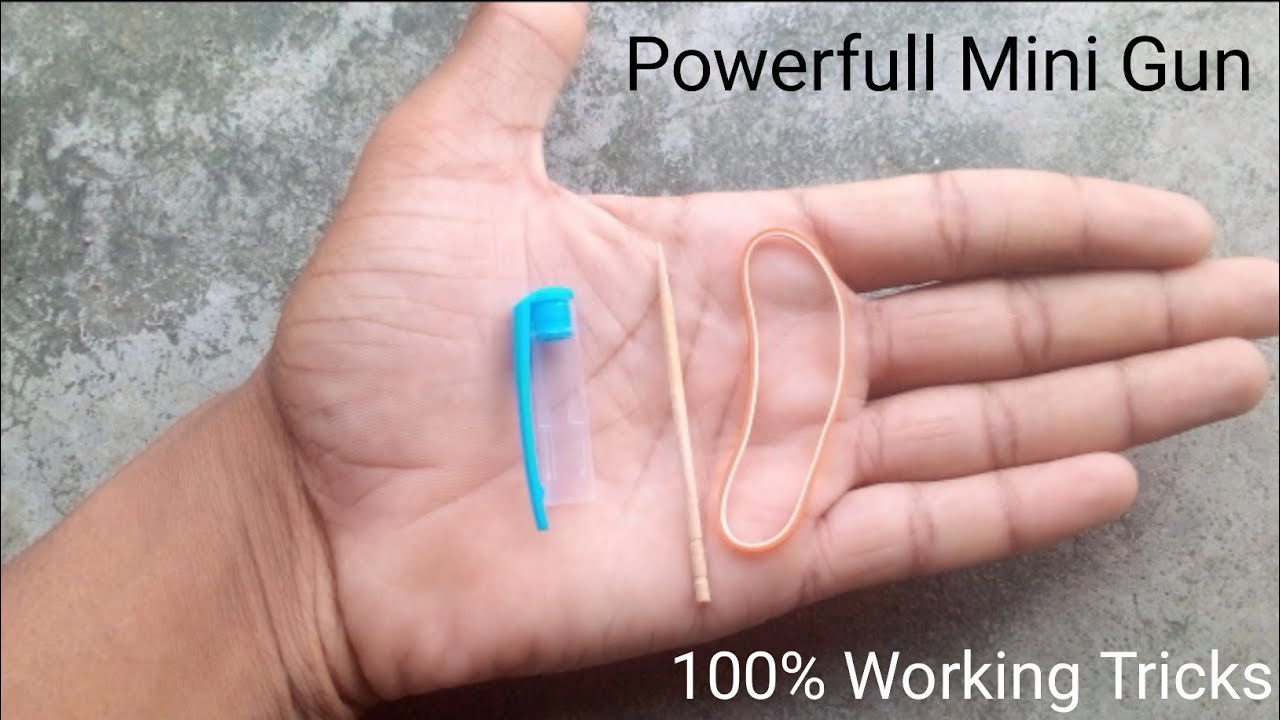 How to Make Best Powerfull Mini Gun At Home - 100% Real Working ...
