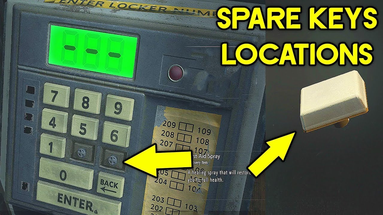 Resident Evil 2 Remake - Spare keys Locations For The Locker Terminal ...