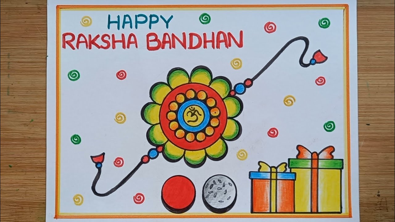 Beautiful And Easy Rakhi Drawing/How To Draw Rakhi /Raksha Bandhan ...