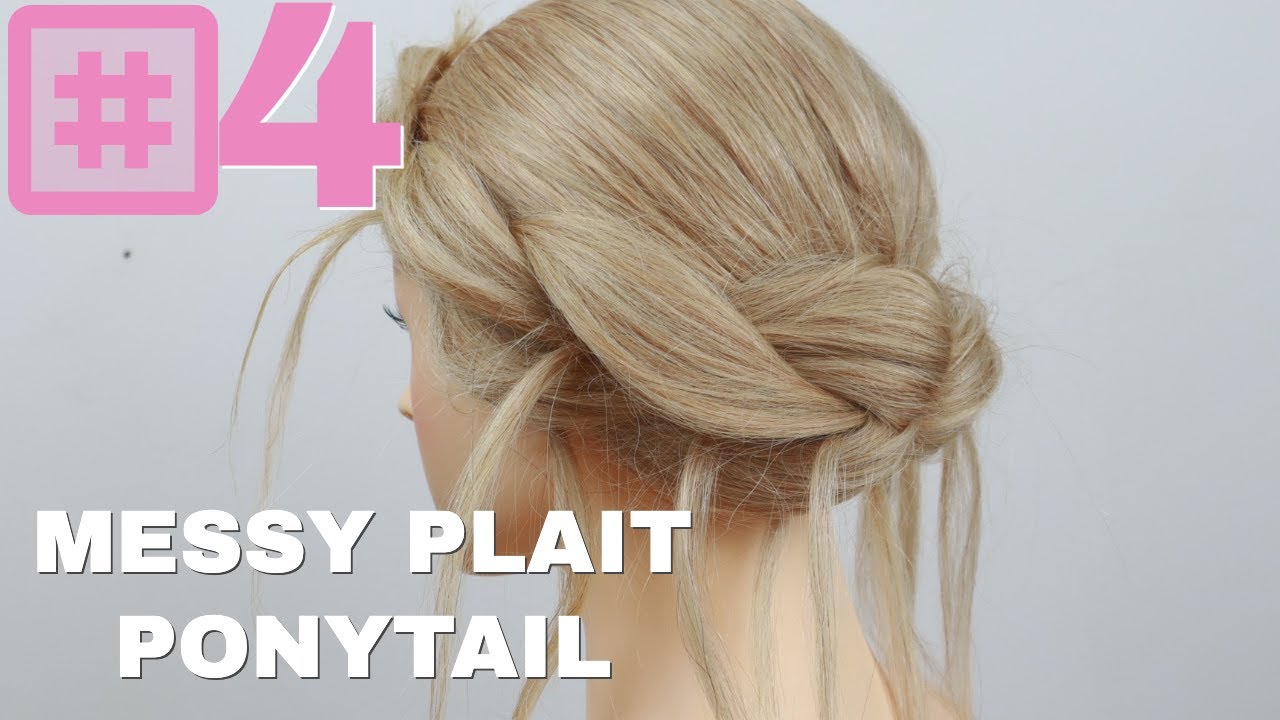 MESSY PLAIT/ #1001PONYTAILS - YouTube