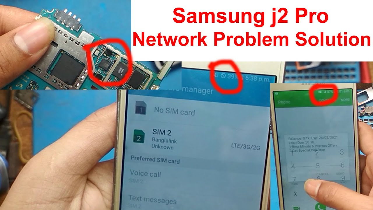 Samsung j2 Pro Network problem solution/No Service, emergency call ...