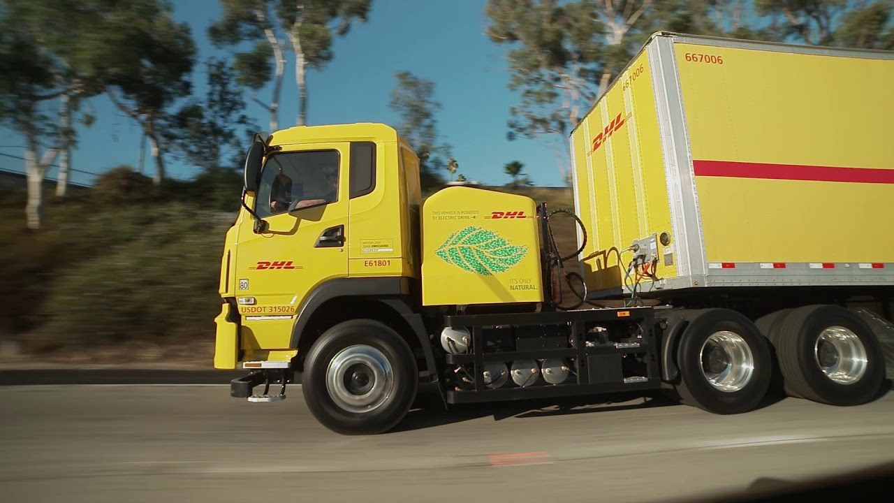 DHL Deploys BYD Electric Semi Trucks - YouTube