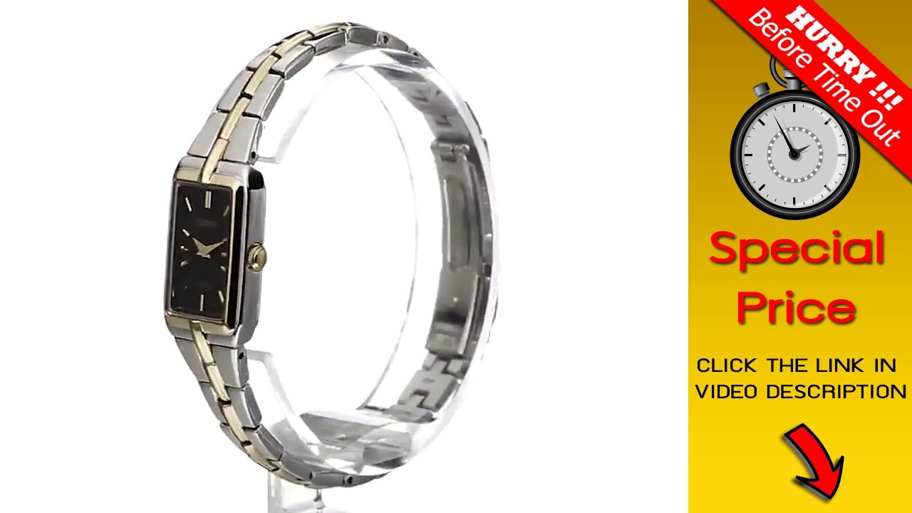 BIG DEAL $ Seiko Women's Two-Tone Black Dial Solar Dress Watch - YouTube