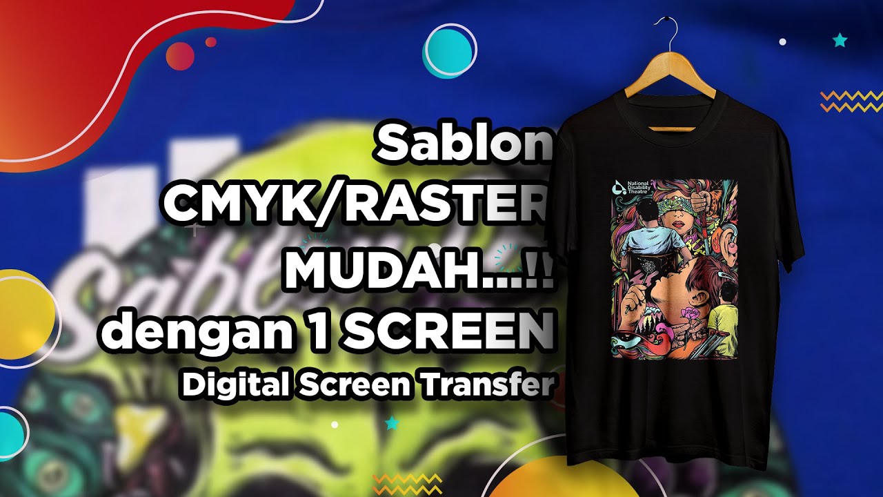 Mudah...!! Sablon Raster hanya dengan satu screen (Sablon DST) - YouTube