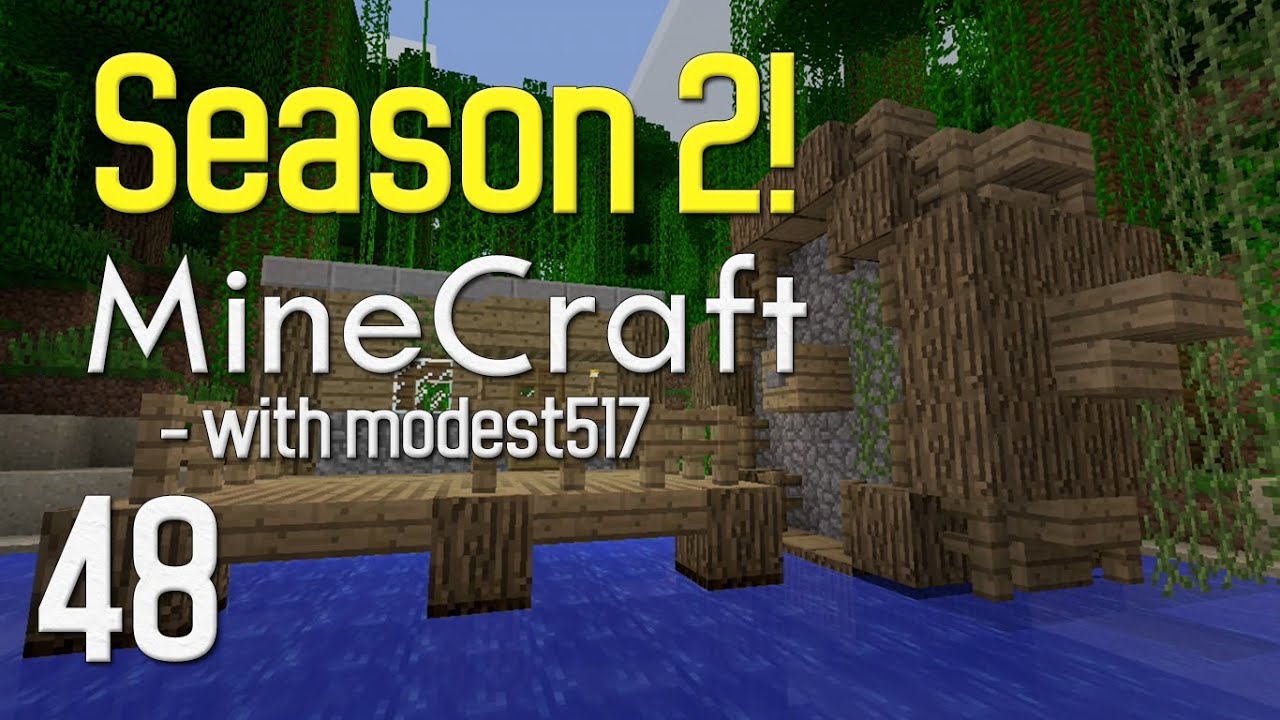 Minecraft With Modest517! - S2 EP48 - Water Wheel! - YouTube