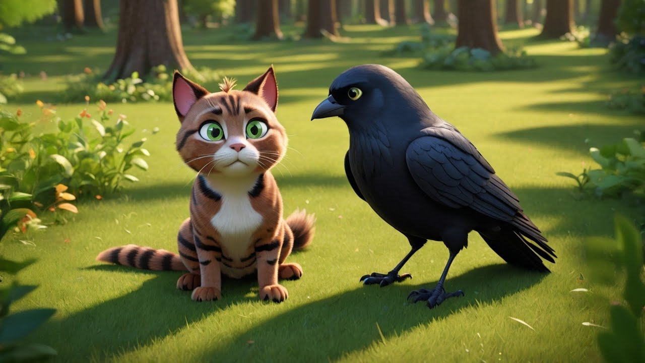 Cat and Crow Story.😺🐦‍⬛🐦‍⬛ - YouTube