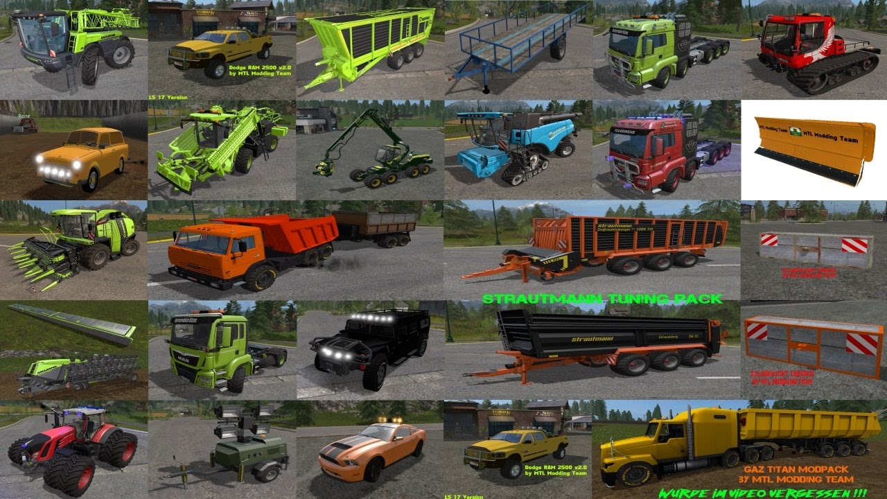 LS 17 - Kurzvorstellung aller Mods die Ihr wählen könnt - YouTube