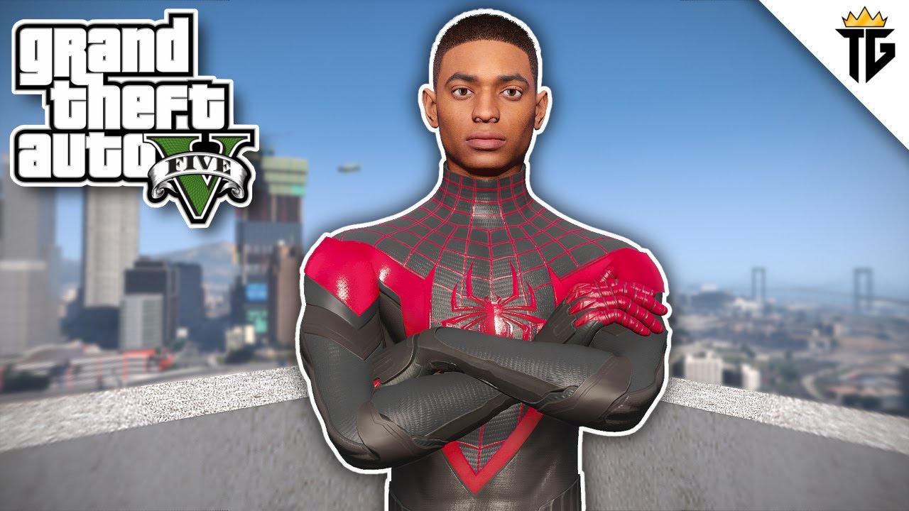 GTA 5 - Spider-Man Miles Morales Goes Invisible to Fight Crime! (4K ...