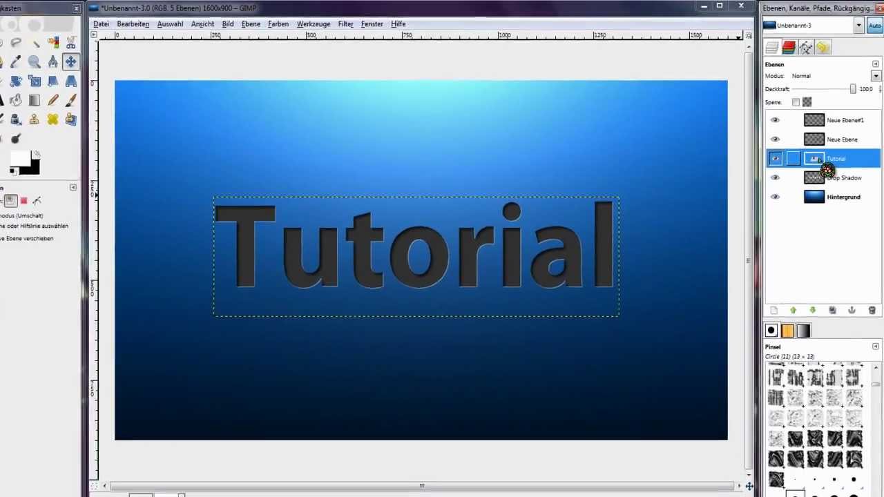 GIMP Tutorial German | Ausgestanzter Text - YouTube