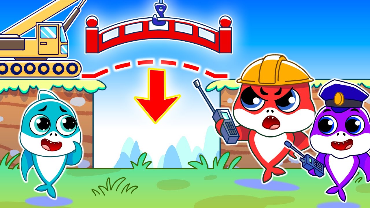 Builder Shark And Police Officer | Baby Shark Kids Song + More - YouTube