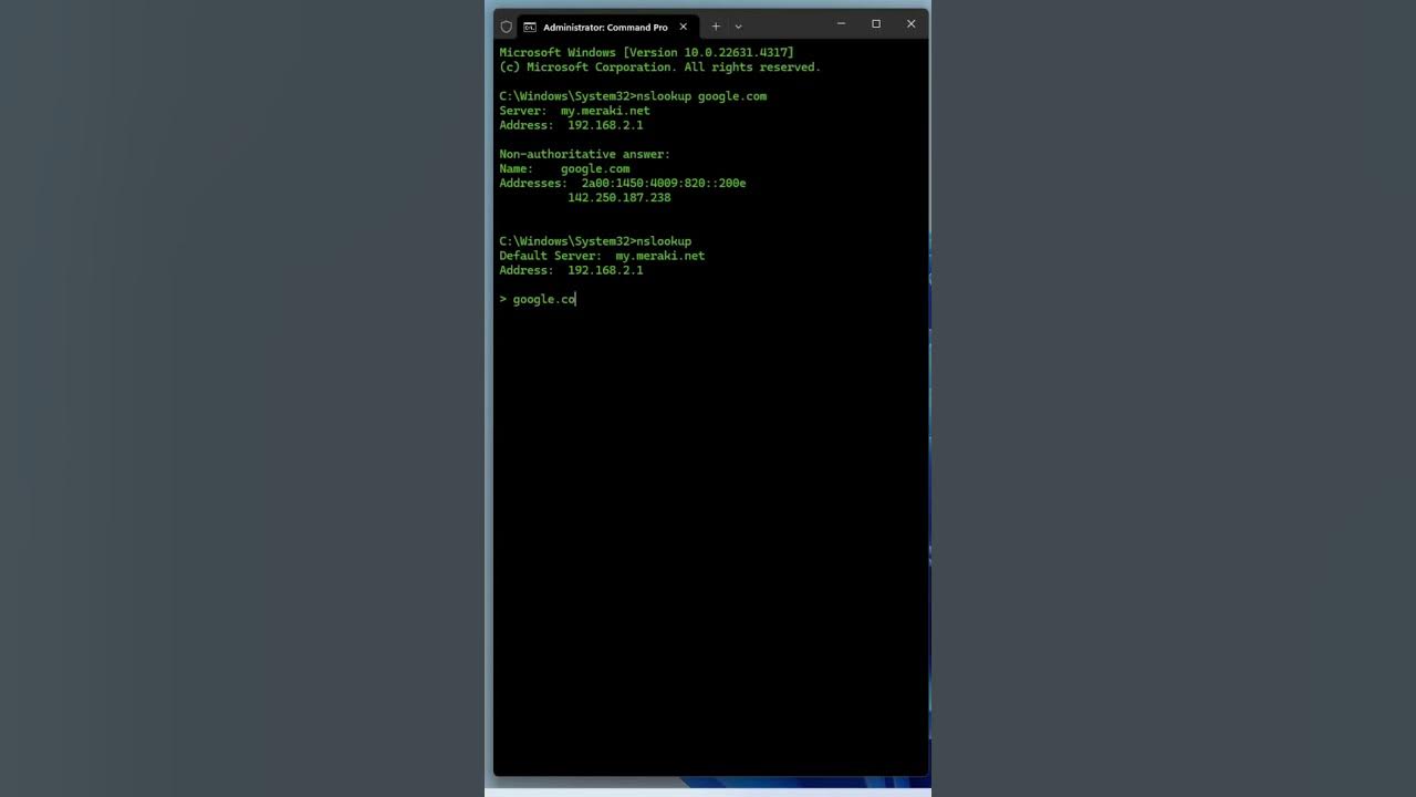 nslookup #networking #cmd #windows - YouTube