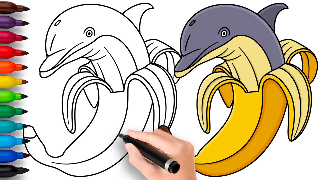 HOW TO DRAW BANANITA DOLPHINITA | Italian Brainrot Animals - Easy Step ...