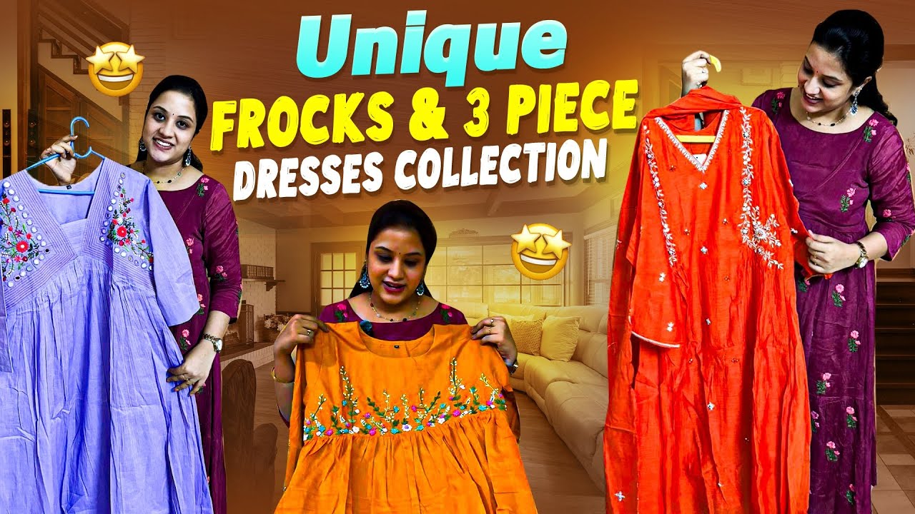Most Unique Frocks & 3 Piece Collection | Haswitha Designer Studio ...