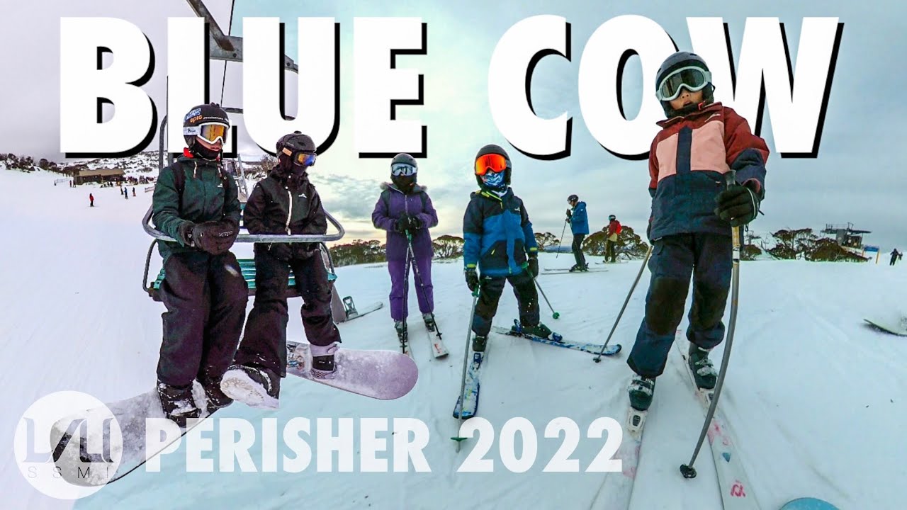 SKIING BLUE COW (School Holidays) – Perisher, July 2022 - YouTube