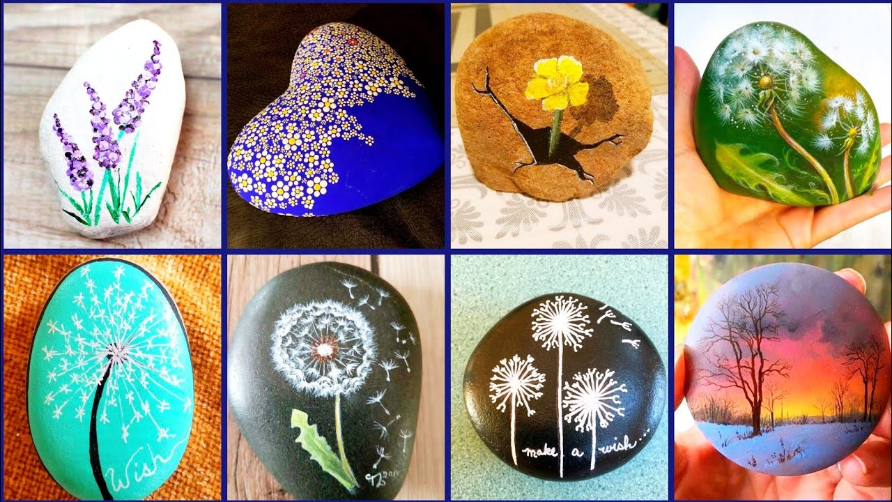 most classy handmade stone painting ideas - YouTube