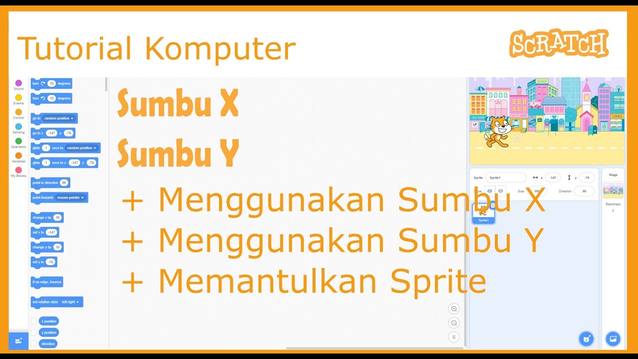 Scratch Tutorial Pemula 05 Sumbu X dan Sumbu Y - YouTube