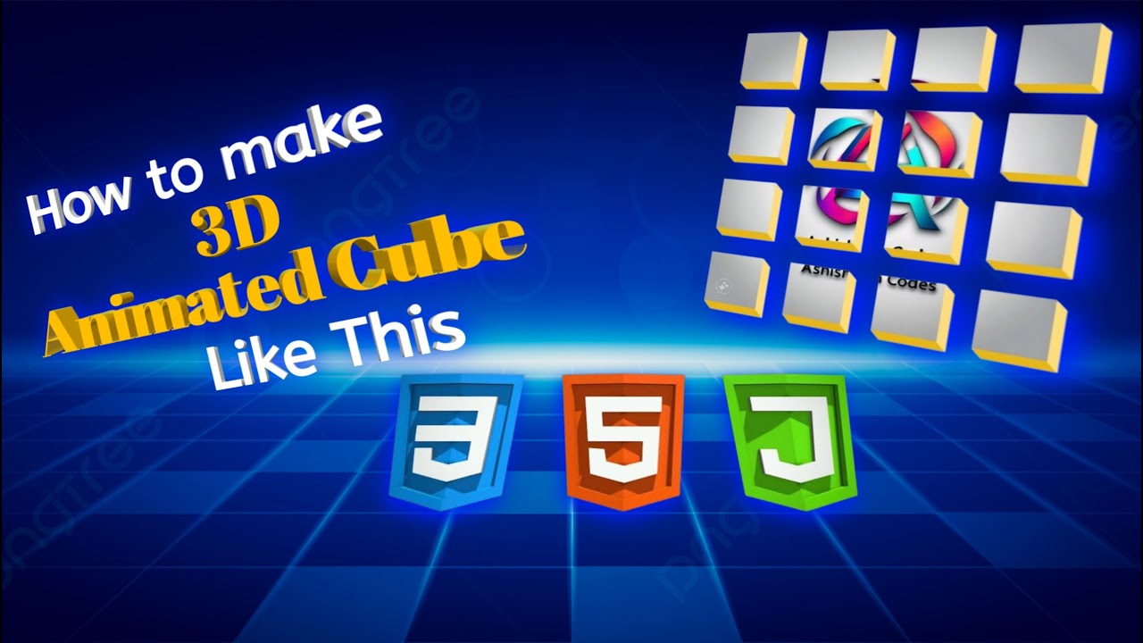 How to make 3d animated cube by html css and javascript | easy project for beginners | HTML CSS ...