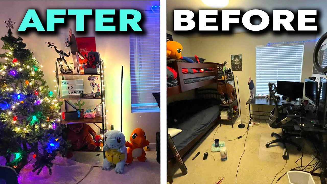 Transforming My Messy Room into a STREAMING Setup! - YouTube