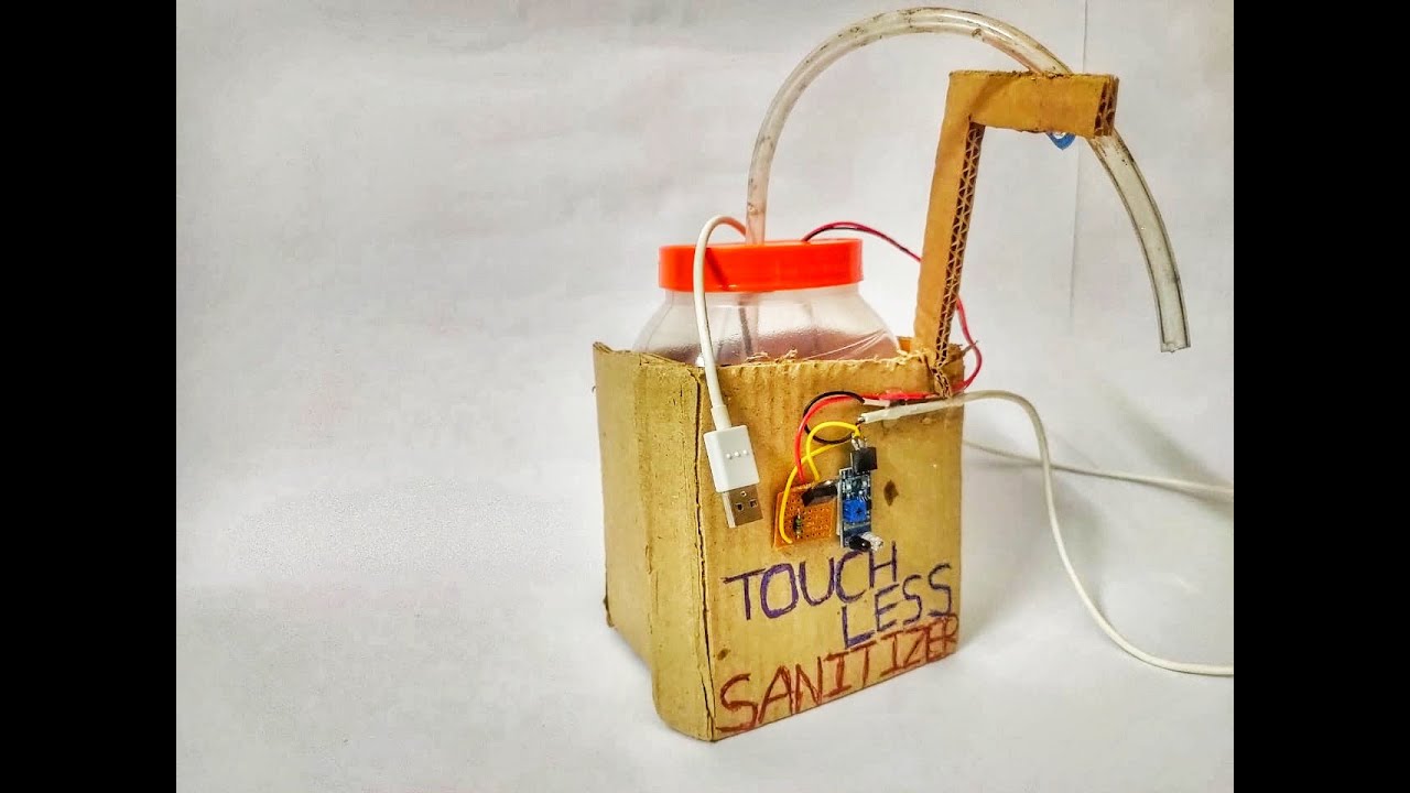 how to make touchless hand sanitizer at home || touchless hand ...