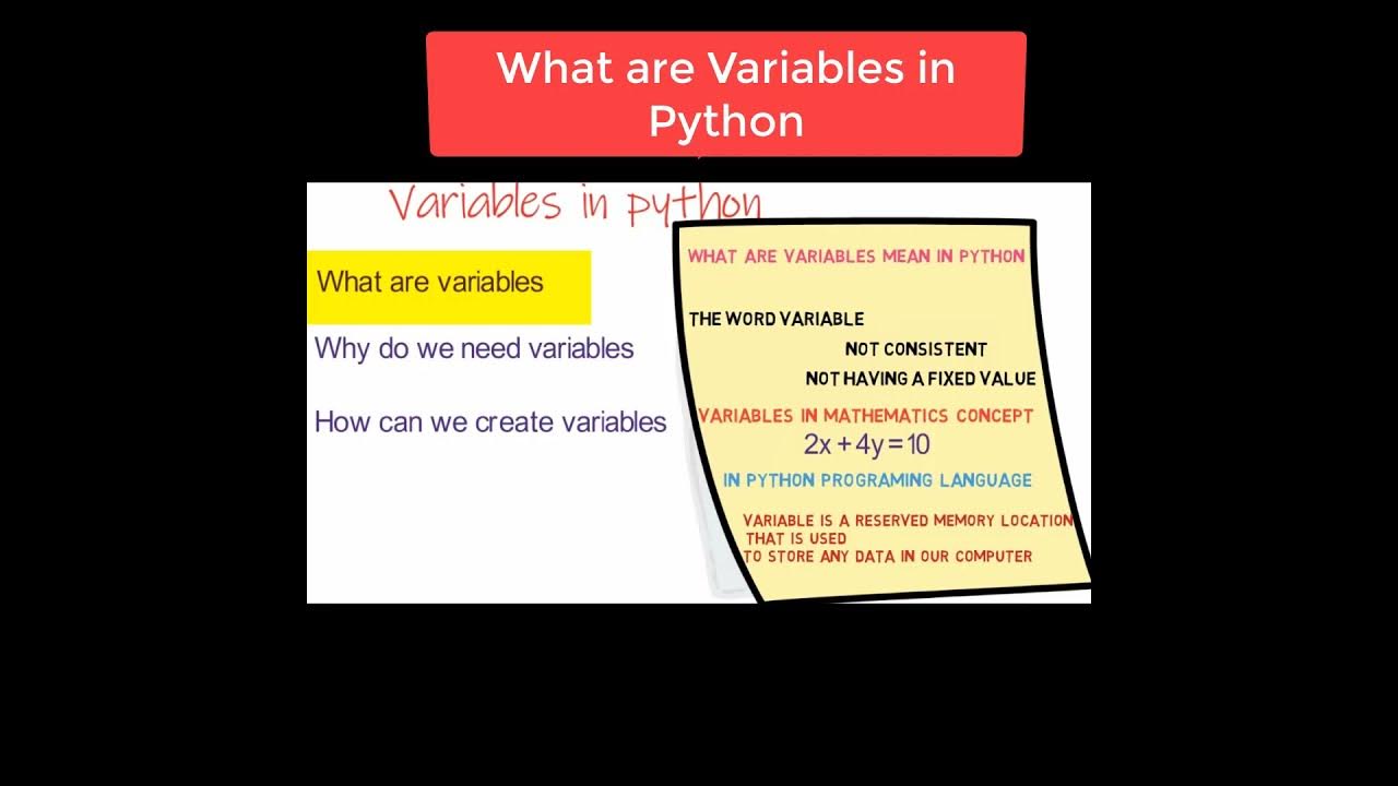 What are Variables in python Programing Language #shorts #learntocode - YouTube