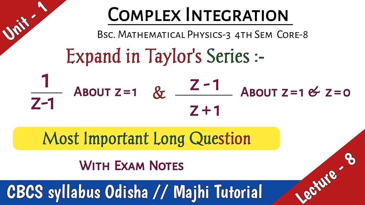Most Important Long Questions Solutions on Taylor's Theorem // Expand ...