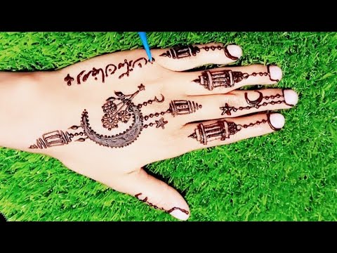 Moon designs mehndi |mehndi design |simple mehndi - YouTube