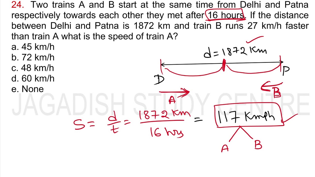 24 Moderate Speed Time and Distance - YouTube