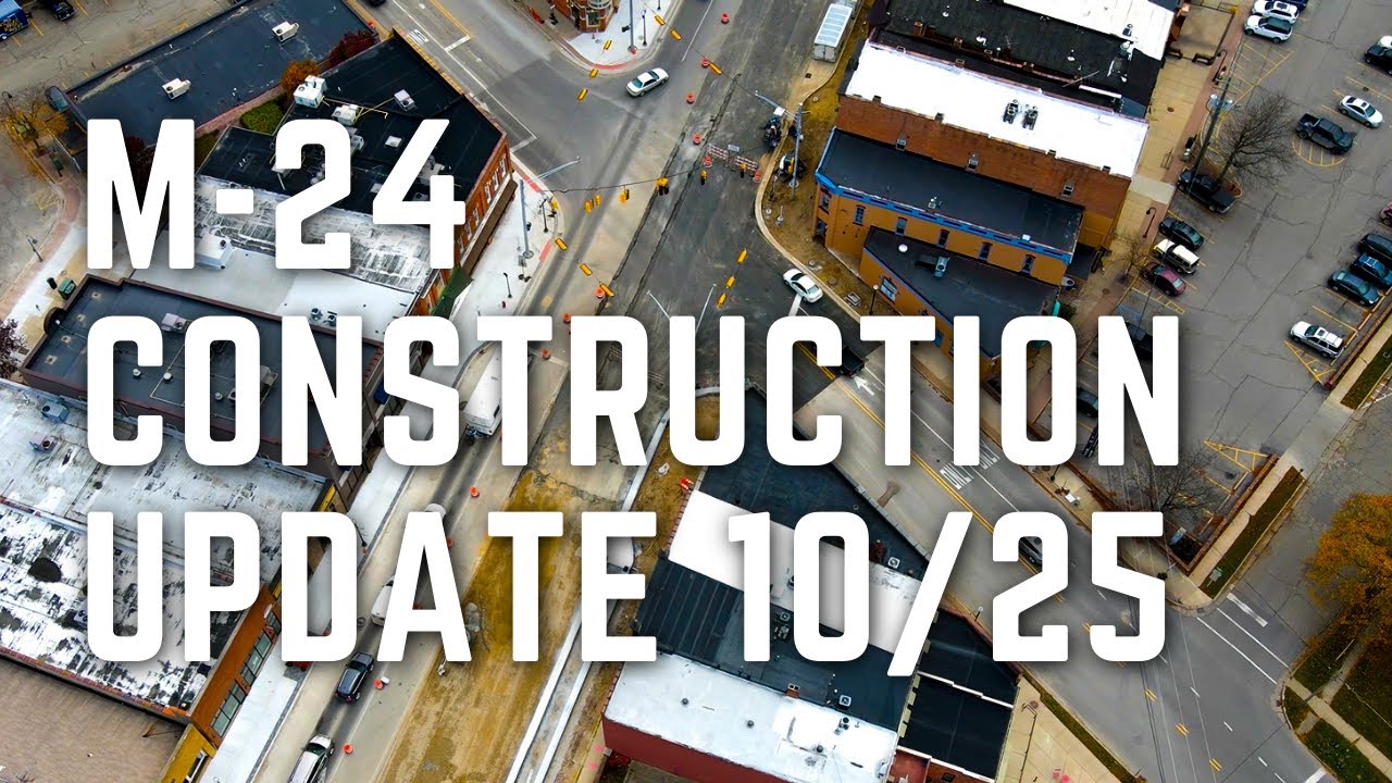 M-24 Construction Progress Oxford Michigan 10/25/2020 - YouTube