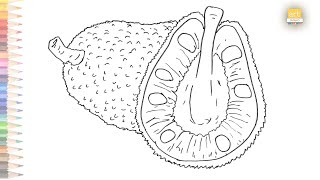 Jackfruit Drawing Outline