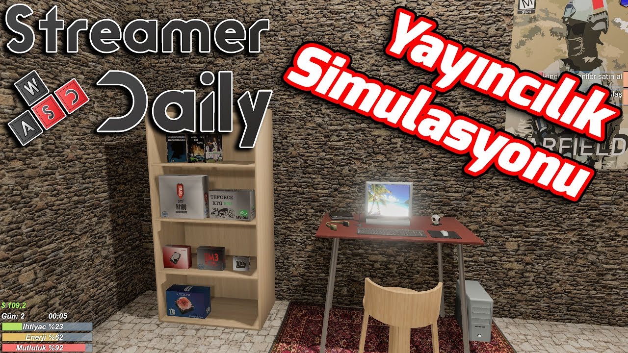 Yeni Yayıncılık Simulasyon Oyunu // Streamer Daily !! #1 - YouTube