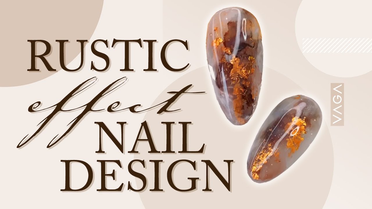 Old nails effect RUSTIC nail art design video by VAGA Tutorial - YouTube
