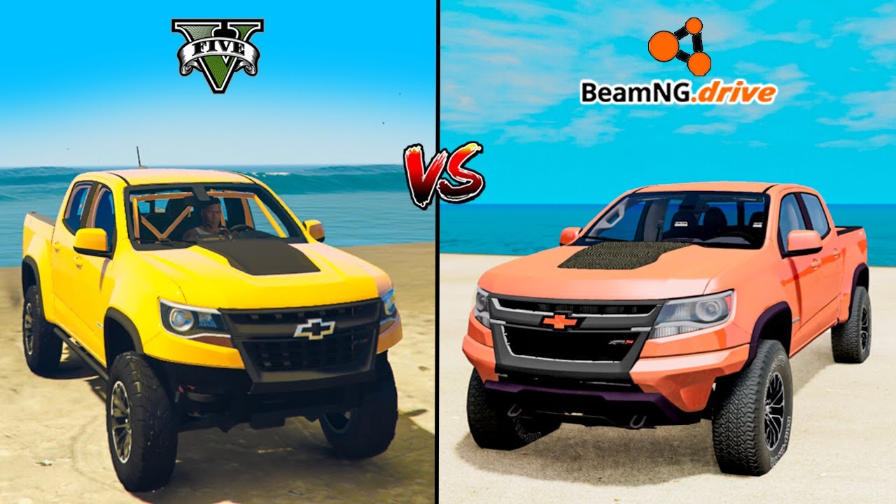 Gta 5 chevrolet colorado Vs Beamng.drive chevrolet colorado | WHICH IS ...
