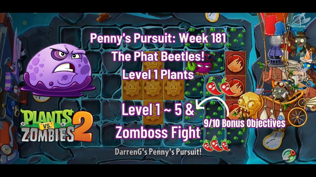 PvZ2 Penny's Pursuit: Puffball | WEEK 181 | Walkthrough 🌶🌶 & Zomboss 🌶🌶 ...