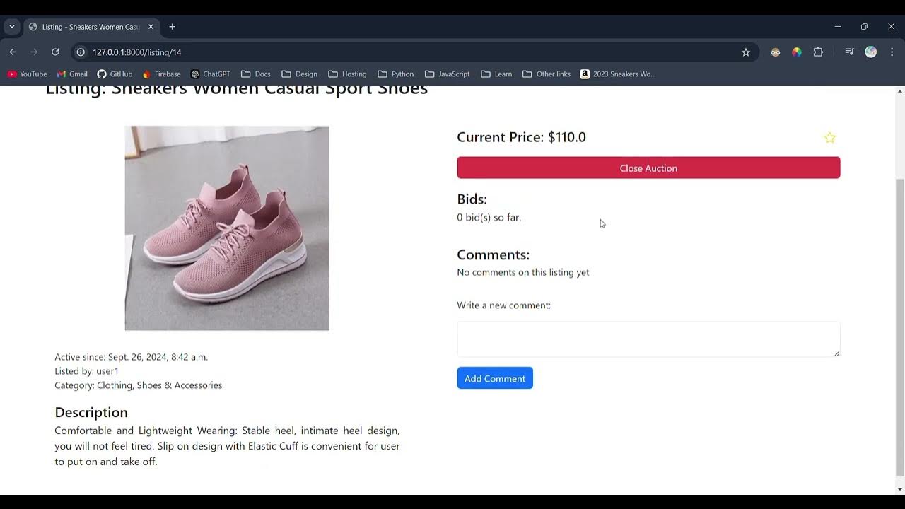CS50’s Web Programming - Project 2 Commerce - YouTube