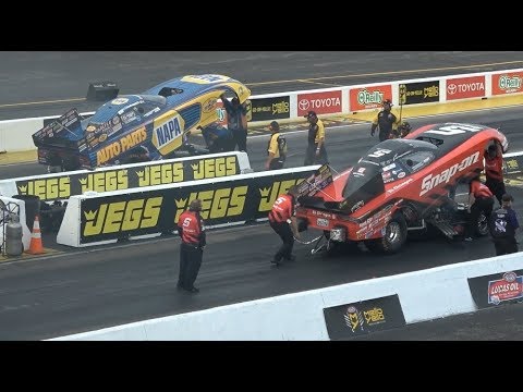 Top Fuel NITRO cars Drag Racing NHRA Snap-on Vs Napa TEAM - YouTube