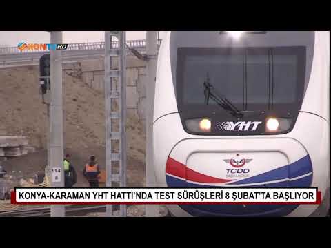 Konya-Karaman YHT Hattın'da test sürüşleri 8 Şubat'ta başlıyor