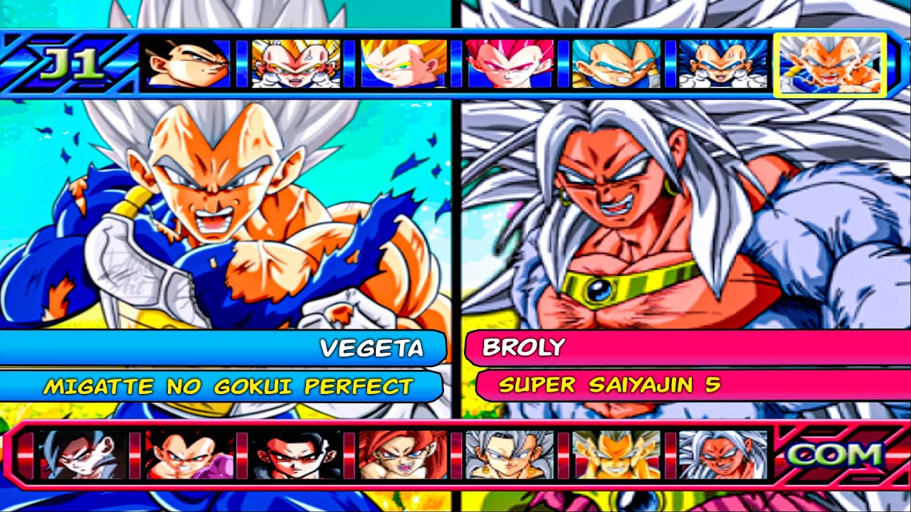 Team Vegeta Migatte No Gokui vs Team Broly SS 5 - DBZ BT 3 NUEVA ISO ...