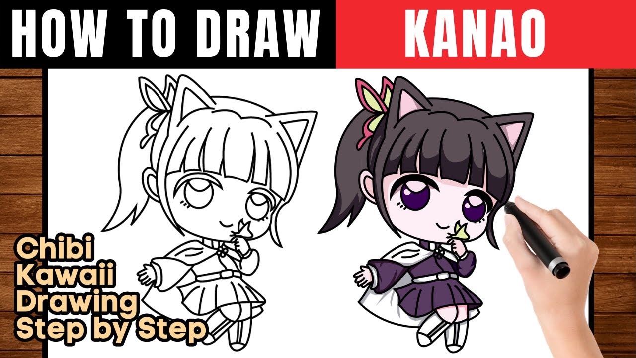 How To Draw Kanao | Draw Chibi Kanao Tsuyuri - Step by Step - YouTube