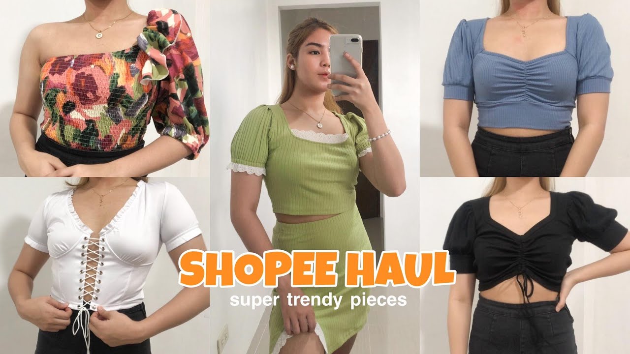 SHOPEE TRY-ON HAUL 2020 (trendy basics, coordinates, lounge wear and ...