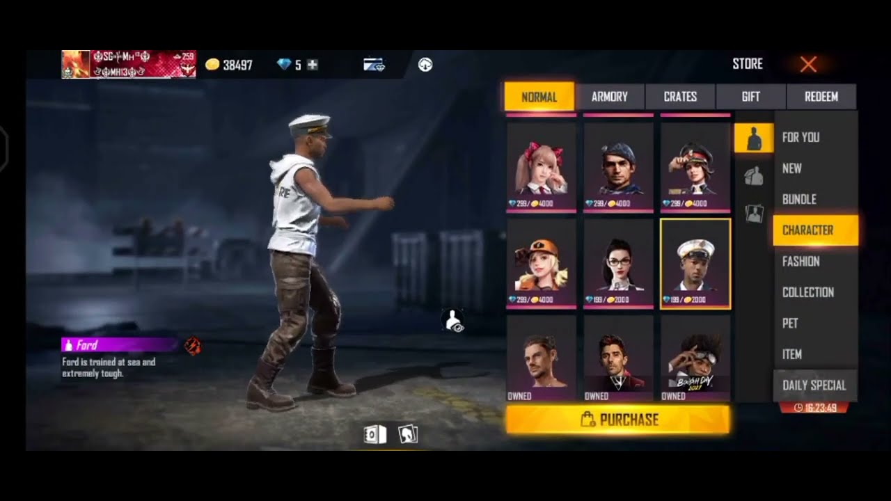 purchaseing all character free in free fire||Vivo v 20||tecnical g 7465 ...