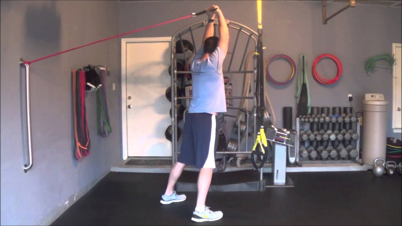 Overhead Band Alternating Reach - YouTube